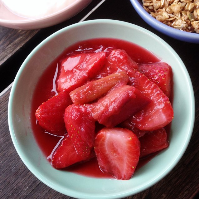 Ruby Red Sundays. Rhubarb And Strawberry Compote With Vanilla and ...